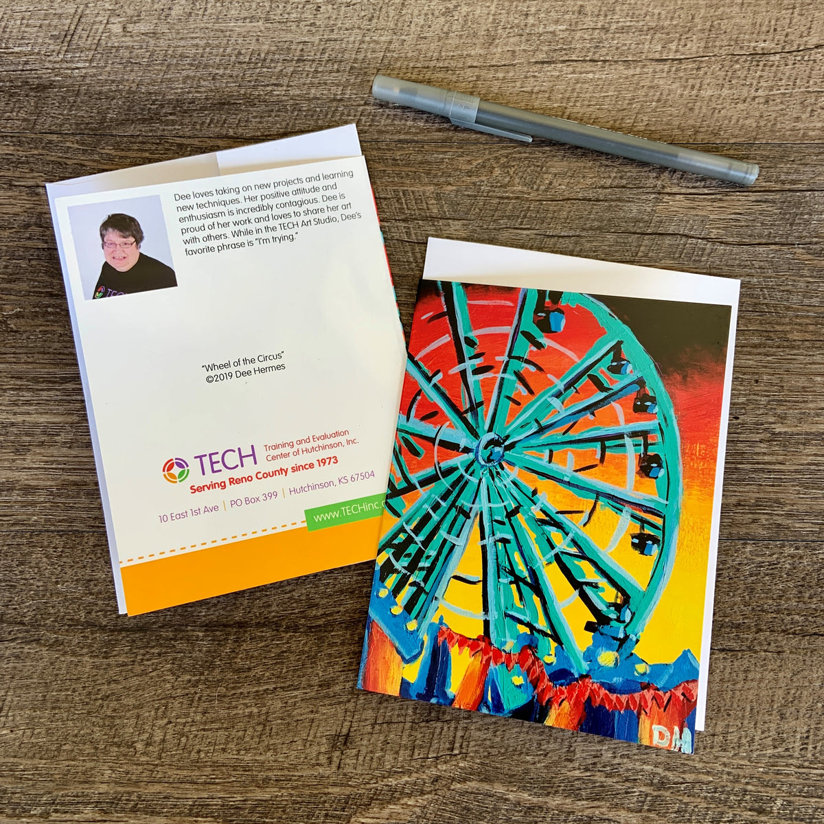 "Wheel of the Circus" Card by Dee Hermes – TECH Art Gallery