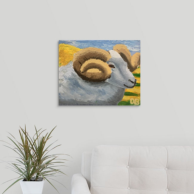 "Blue Ribbon Ram" Original Painting by Dennis Blick – TECH Art Gallery